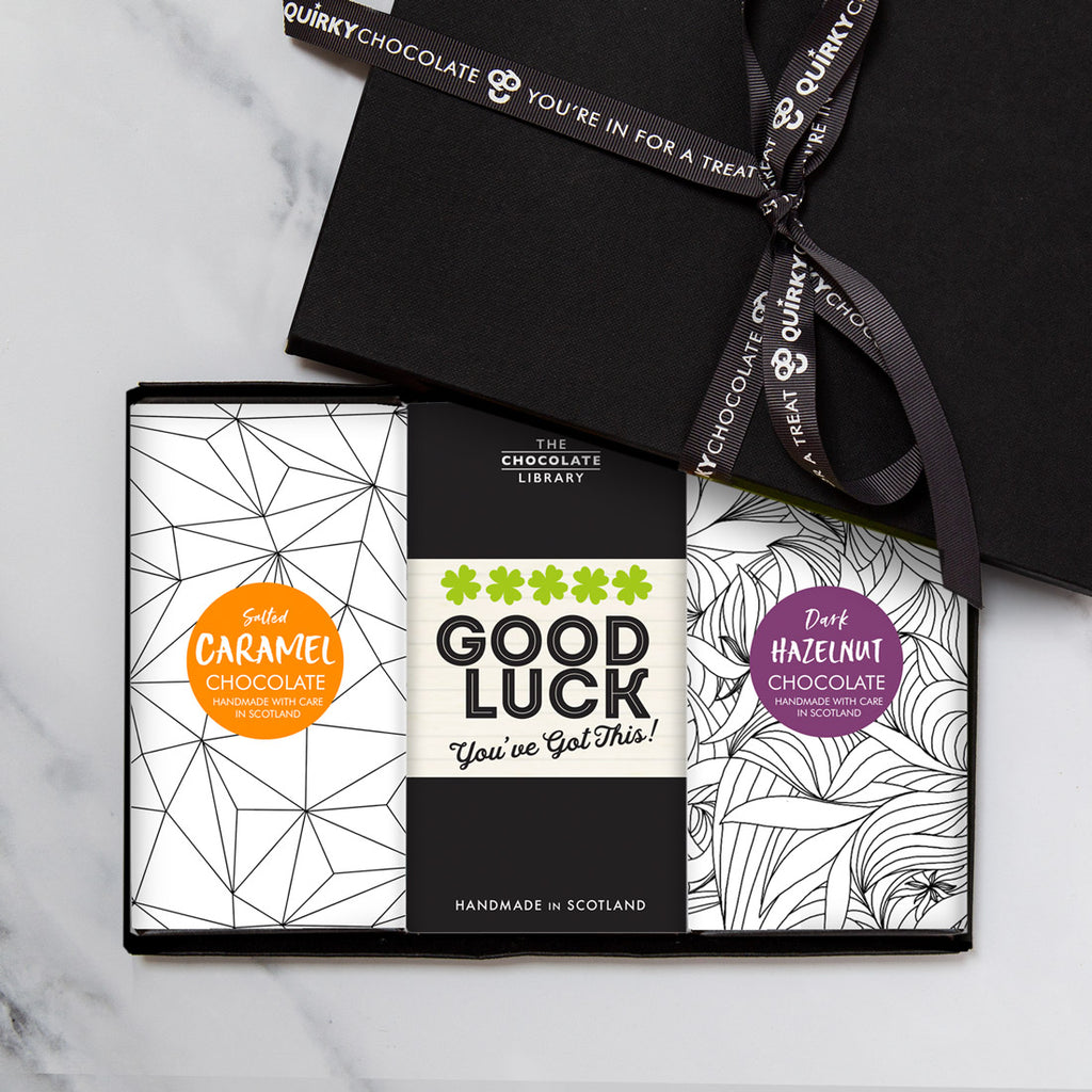 Personalised Good Luck Chocolate Gift | Quirky Chocolate